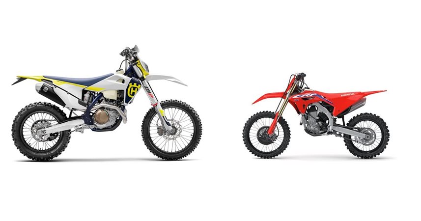 Motorrad Vergleich Husqvarna FE 450 2023 vs. Red Moto CRF 450R 2022