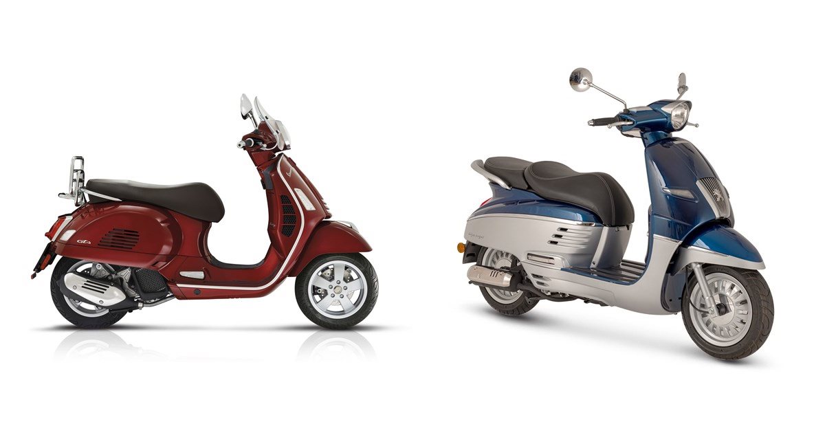 Motorrad Vergleich Vespa GTS 125 i.e. Touring 2020 vs. Peugeot Django 125 ABS 2021
