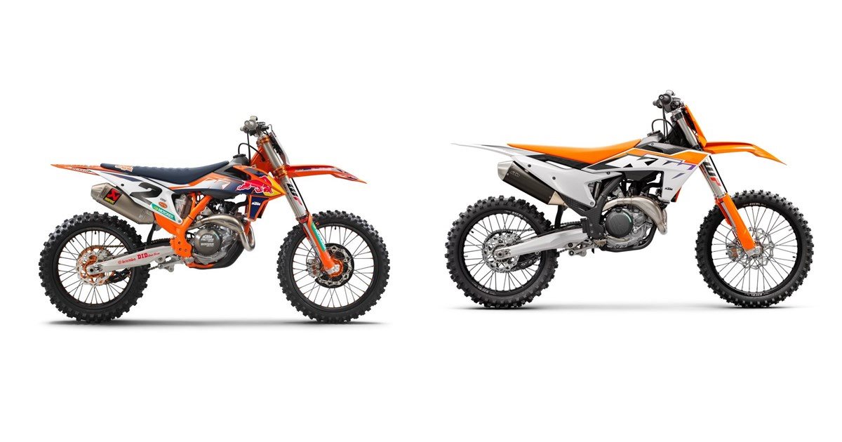 Motorrad Vergleich KTM 450 SX-F Factory Edition 2021 vs. KTM 450 SX-F 2023
