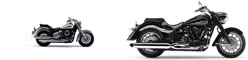 Motorrad Vergleich Yamaha XVS 1100 Drag Star Classic 2005 vs. Yamaha XV ...