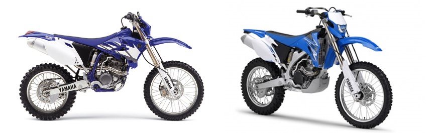 Motorrad Vergleich Yamaha WR250F 2005 vs. Yamaha WR250F 2009