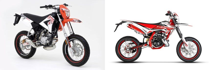 Motorrad Vergleich CPI Supermoto 50 2009 vs. Beta RR 50 Motard Track 2020