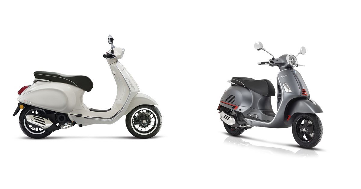 Motorrad Vergleich Vespa Sprint 125 iGET 2021 vs. Vespa GTS 125 i.e. Super Sport 2019