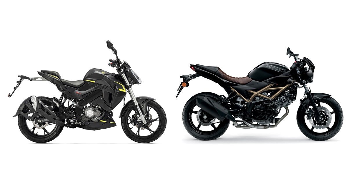 Motorrad Vergleich Keeway RKF 125 2022 vs. Suzuki SV650X 2022