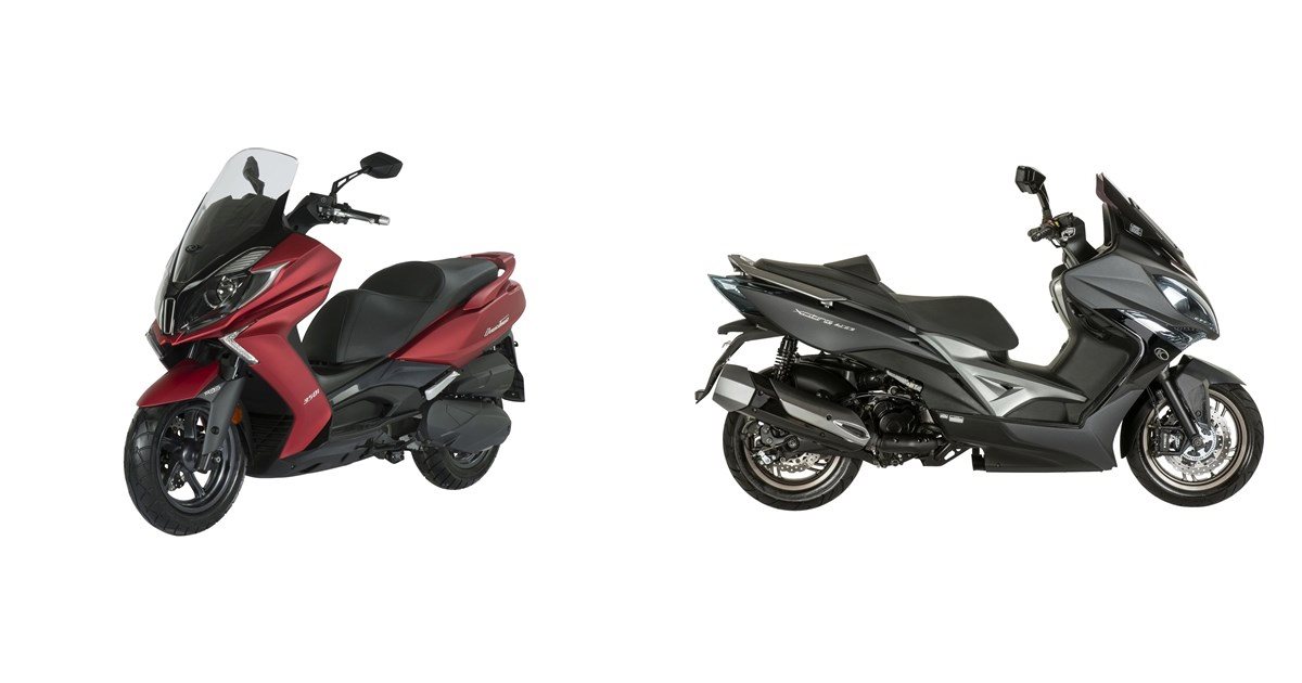 Motorrad Vergleich Kymco New Downtown 350i ABS 2019 vs. Kymco Xciting ...