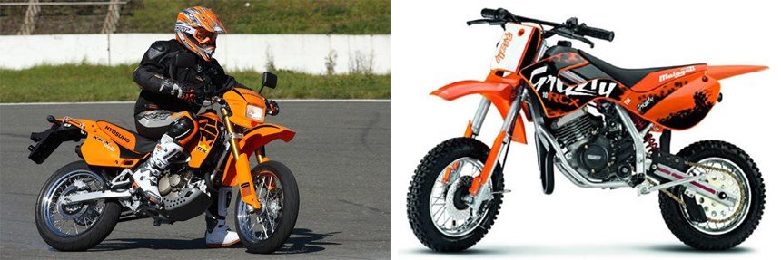 Motorrad Vergleich Hyosung XRX 125 Supermoto 2009 vs. Malaguti RCX 10 ...