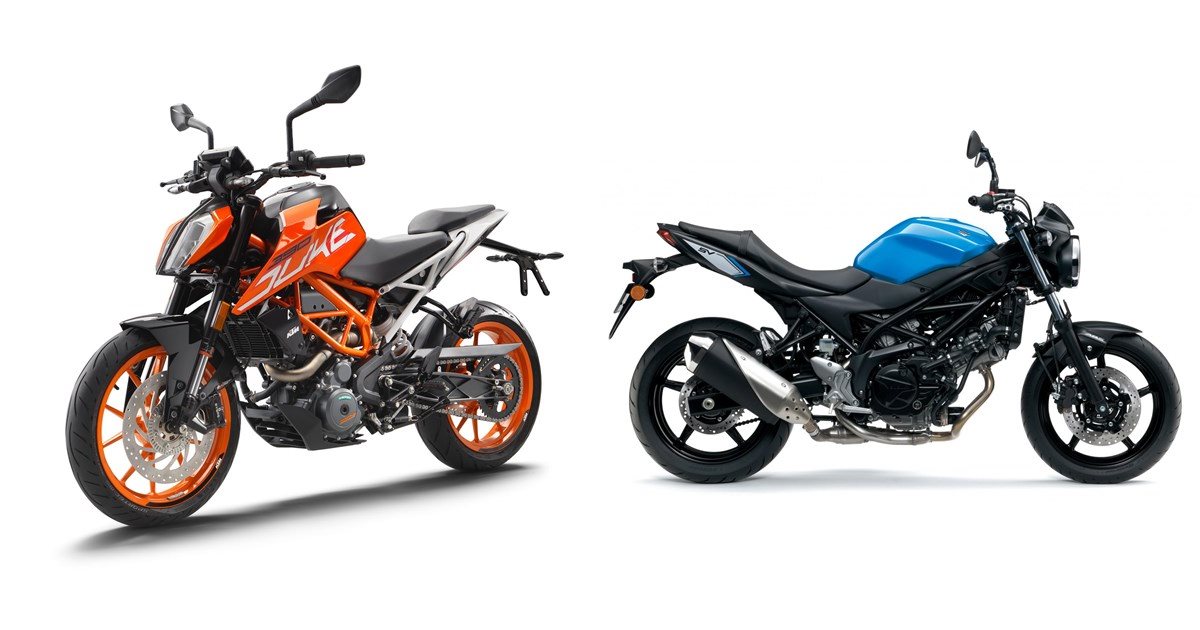 Motorrad Vergleich KTM 390 Duke 2017 vs. Suzuki SV650 2017