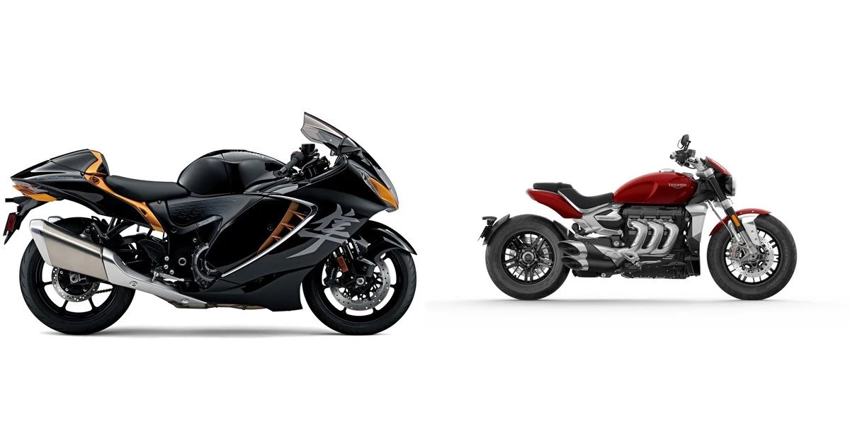 Suzuki GSX 1300 R Hayabusa 2022 vs Triumph Rocket 3 R 2022