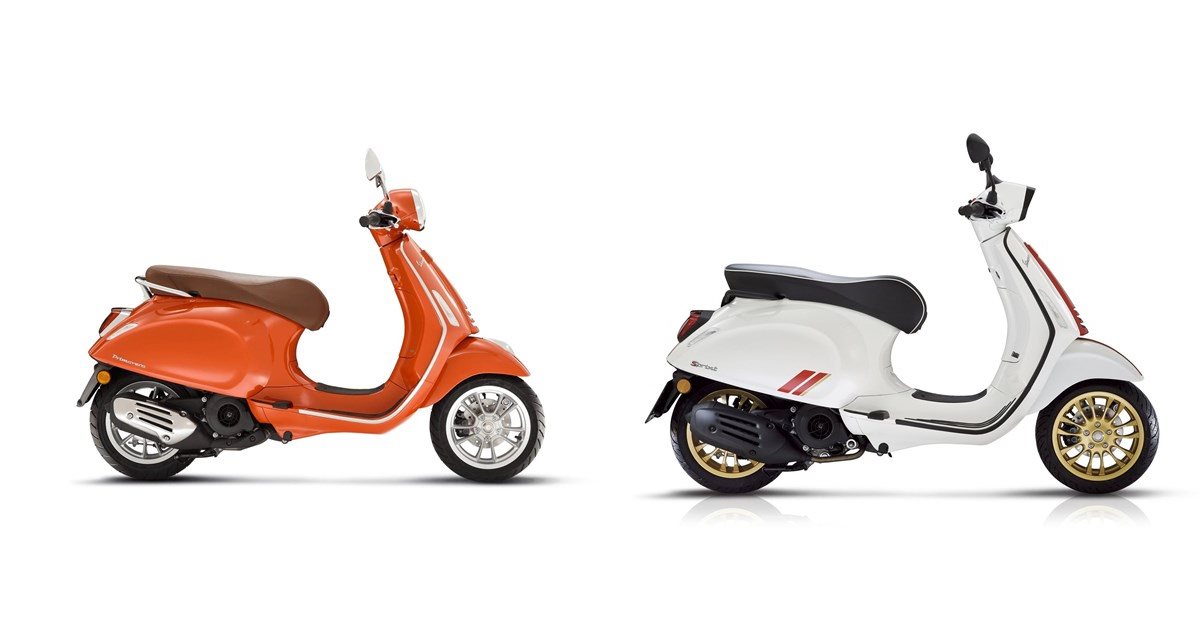 Motorrad Vergleich Vespa Primavera 125 2021 vs. Vespa Sprint 125 Racing Sixties 2022