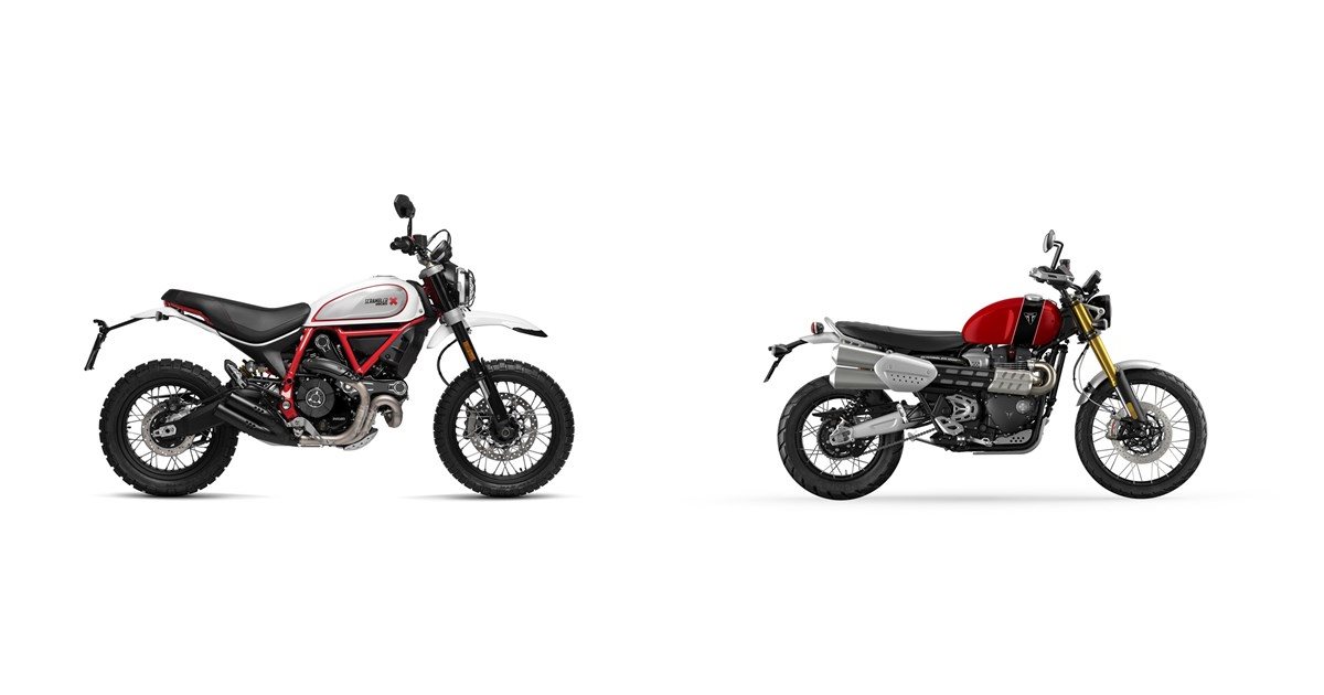 Motorrad Vergleich Ducati Scrambler Desert Sled 2020 vs. Triumph ...