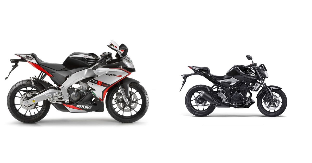 Aprilia RS4 125 2015 vs Yamaha MT-03 2018