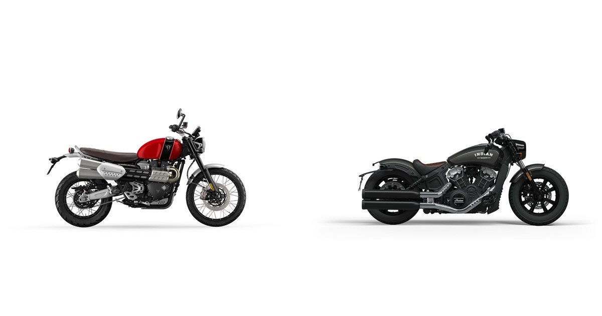 Motorrad Vergleich Triumph Scrambler 1200 XC 2023 vs. Indian Scout ...