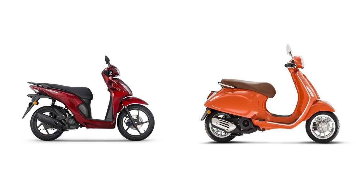 Motorrad Vergleich Honda NSC Vision 110 2022 vs. Vespa Primavera 125 2021