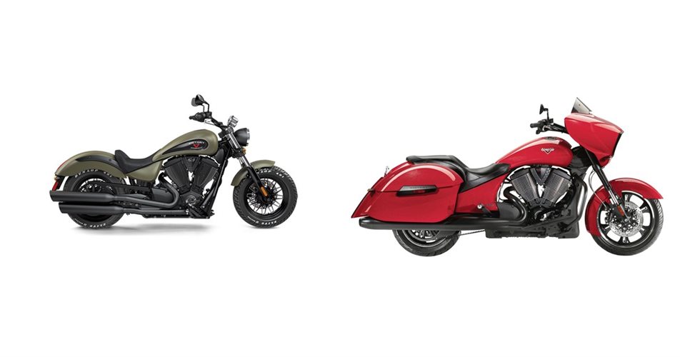 Motorrad Vergleich Victory Gunner 2015 vs. Victory Cross Country 2014
