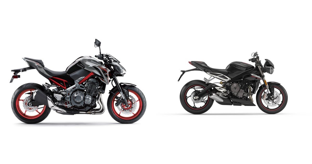 Kawasaki Z900 2019 vs Triumph Street Triple 765 RS 2019