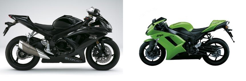 Motorrad Vergleich Suzuki GSX-R 600 2008 vs. Kawasaki Ninja ZX-6R 2008