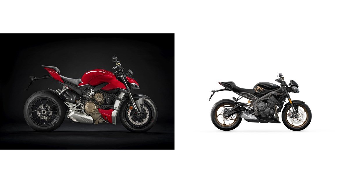 Ducati Streetfighter V4 2022 vs Triumph Street Triple 765 RS 2023