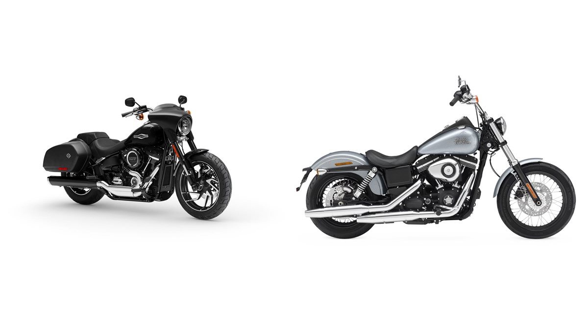 Motorrad Vergleich Harley-Davidson Softail Sport Glide FLSB 2019 vs ...