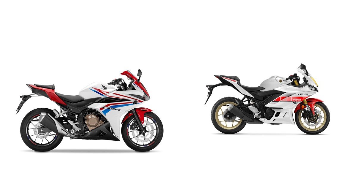 Honda CBR500R 2018 vs Yamaha R3 World GP 60th Anniversary 2022