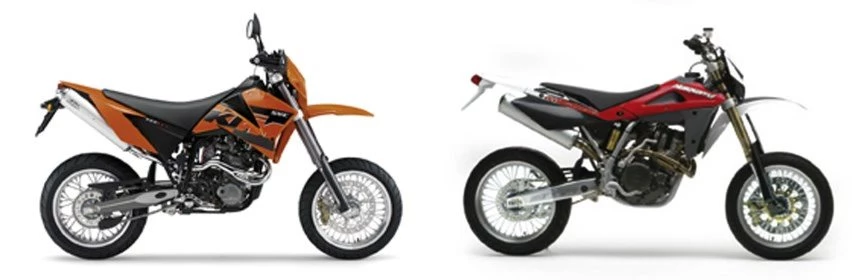 Motorrad Vergleich KTM 660 SMC 2006 vs. Husqvarna SM 450 R 2005
