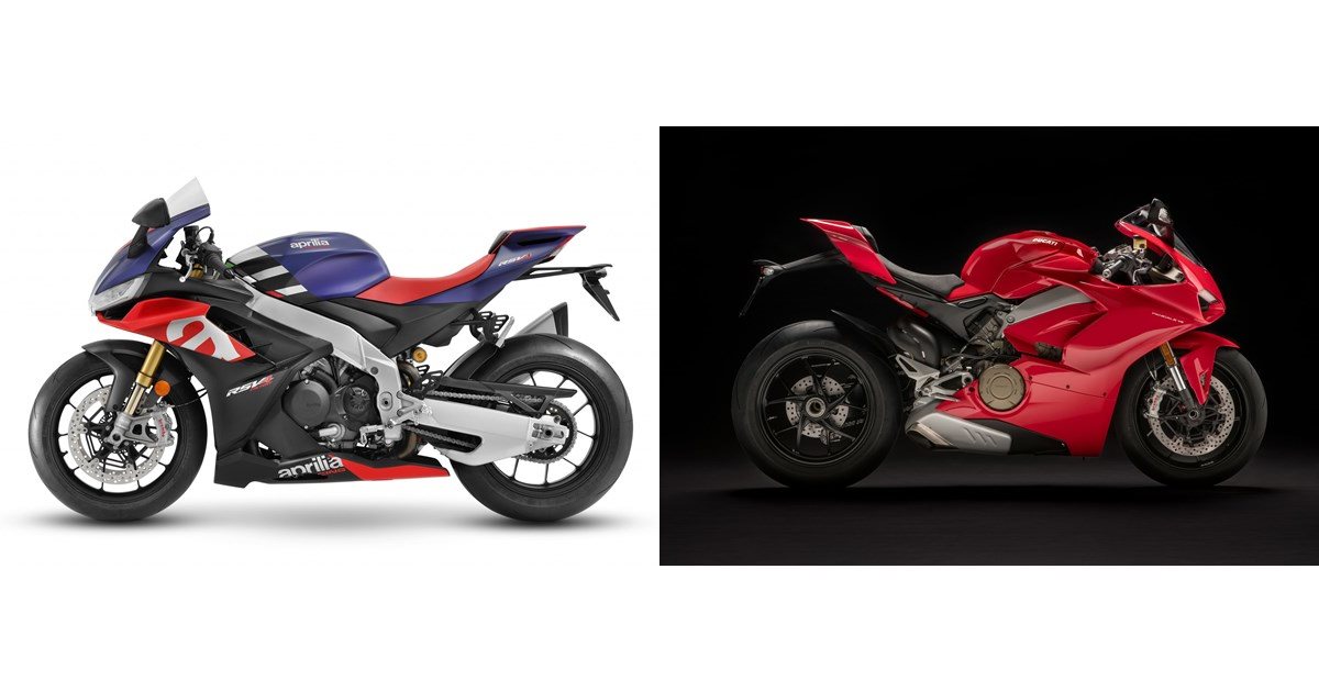 Aprilia RSV4 1100 Factory 2021 vs Ducati Panigale V4 2018