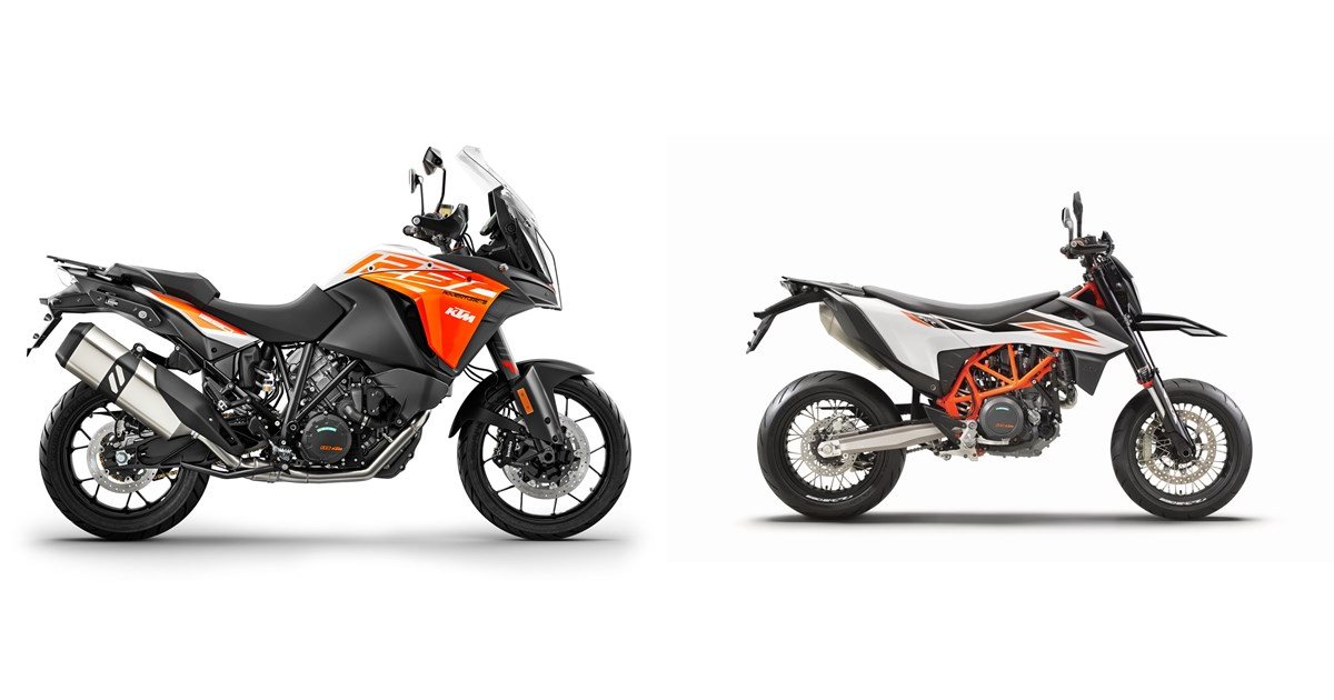 Motorrad Vergleich KTM 1290 Super Adventure S 2018 vs. KTM 690 SMC R 2020