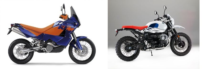 Motorrad Vergleich KTM 950 Adventure S 2005 vs. BMW R nineT Urban G/S 2017
