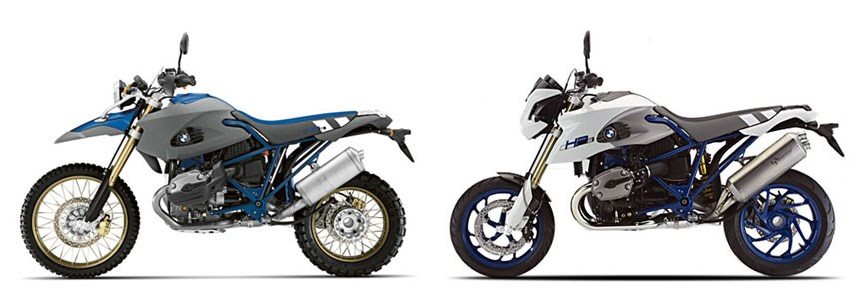 BMW HP2 Enduro 2009 vs BMW HP2 Megamoto 2009