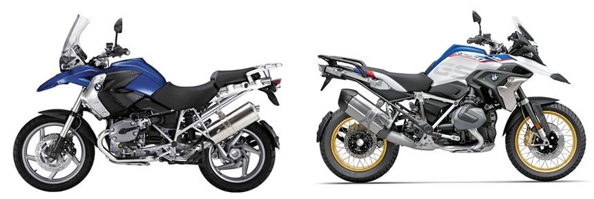 Motorrad Vergleich BMW R 1200 GS 2009 vs. BMW R 1250 GS 2022