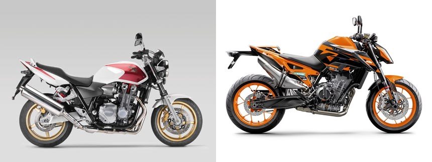 Motorrad Vergleich Honda CB 1300 2009 vs. KTM 890 Duke GP 2022
