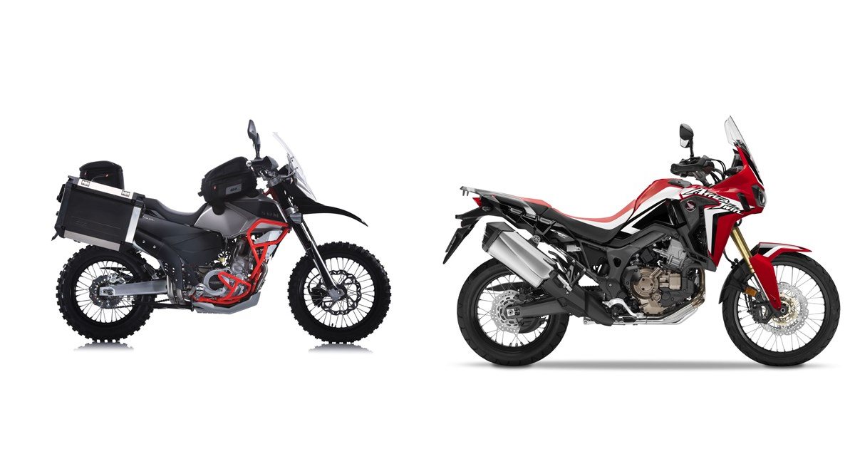 Motorrad Vergleich SWM Super Dual 650 2017 vs. Honda CRF1000L Africa ...