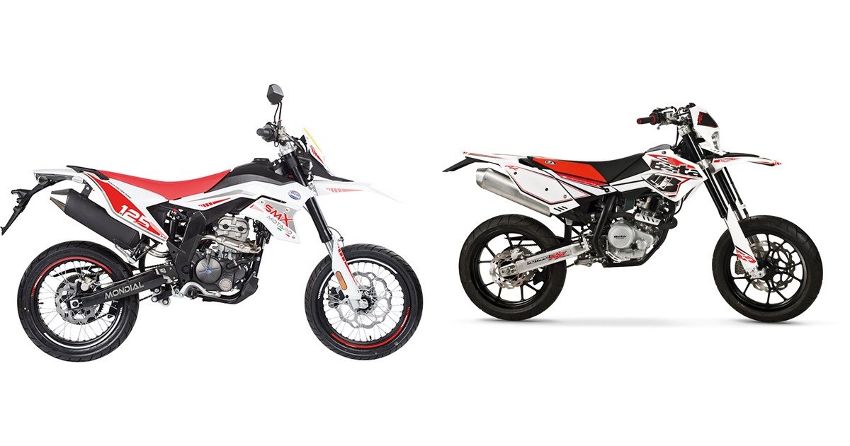Motorrad Vergleich FB Mondial SMX 125i Supermoto 2020 vs. Beta RR ...