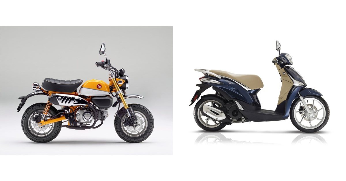 Motorrad Vergleich Honda Monkey 125 2020 vs. Piaggio Liberty 125 IGET ...