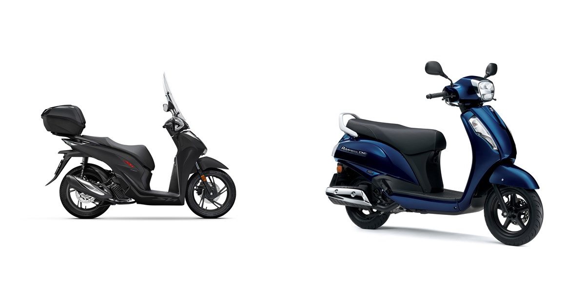 Motorrad Vergleich Honda SH150i 2022 vs. Suzuki Address 125 2022