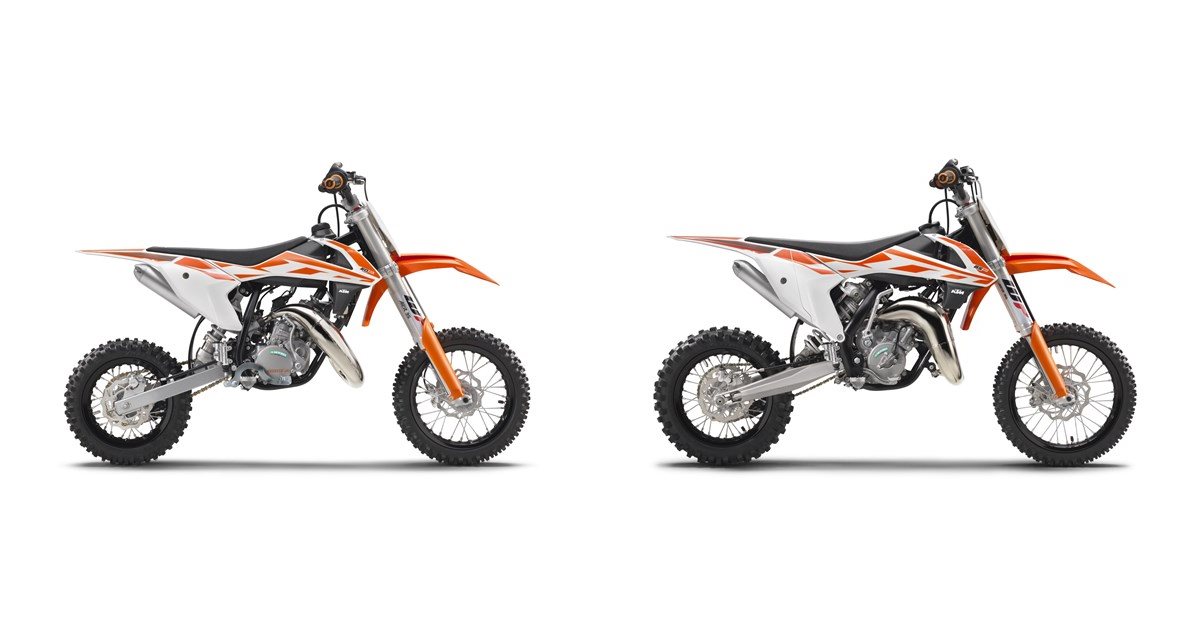 Motorrad Vergleich KTM 50 SX 2017 vs. KTM 65 SX 2017