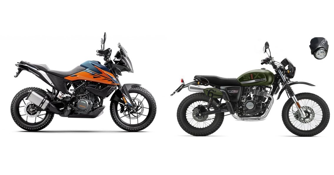 Motorrad Vergleich KTM 390 Adventure 2022 vs. SWM Six Days 500 2022