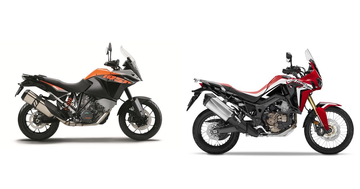 Comparaison des motos KTM 1050 Adventure 2016 VS. Honda CRF1000L Africa ...