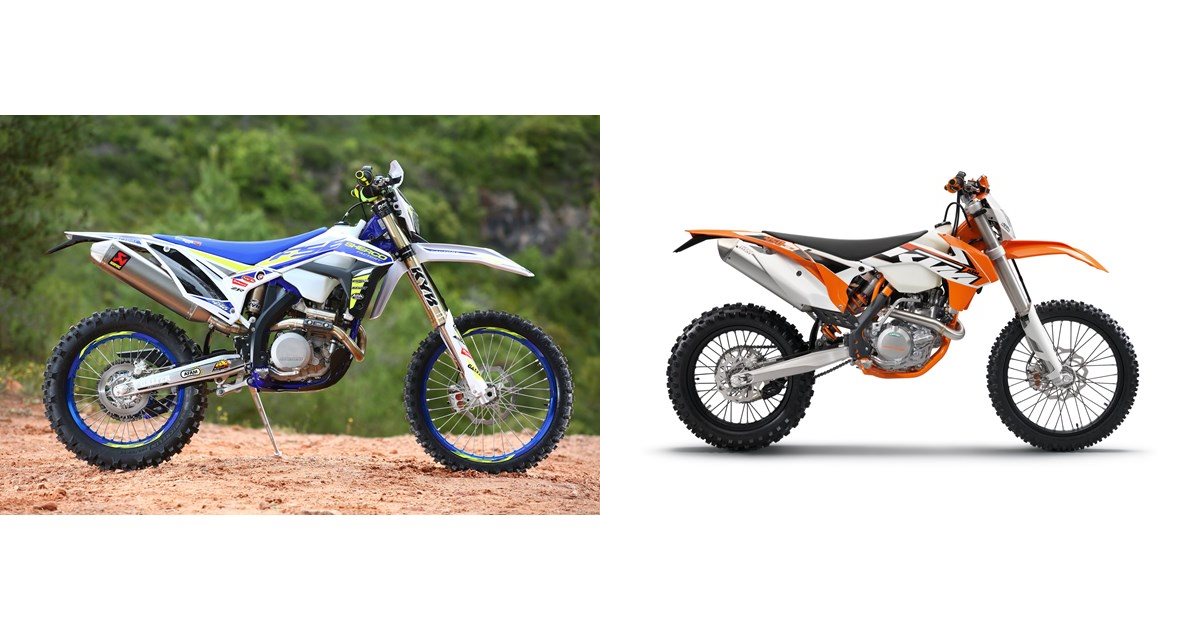 Motorrad Vergleich Sherco 450 SEF Factory 2019 vs. KTM 450 EXC 2015