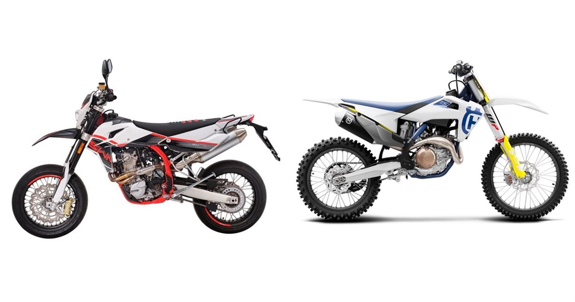 Motorrad Vergleich SWM SM 500 R 2022 vs. Husqvarna FC 450 2020