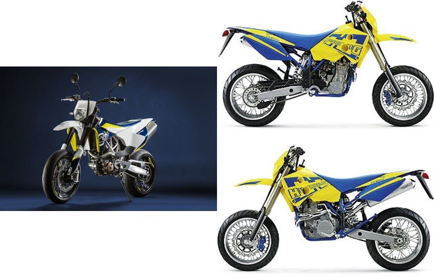 Motorrad Vergleich Husqvarna 701 Supermoto 2015 vs. Husaberg FS 650 E 2005