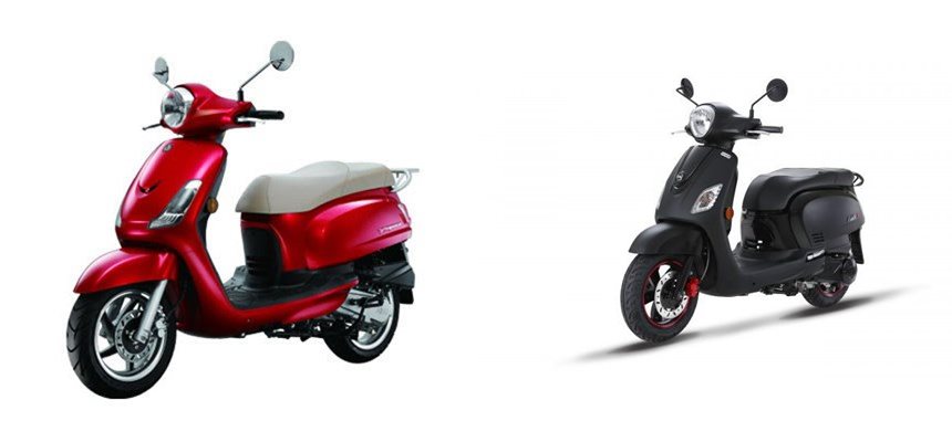 Motorrad Vergleich Sym Fiddle II 50 2010 vs. Sym Fiddle III 50 2022