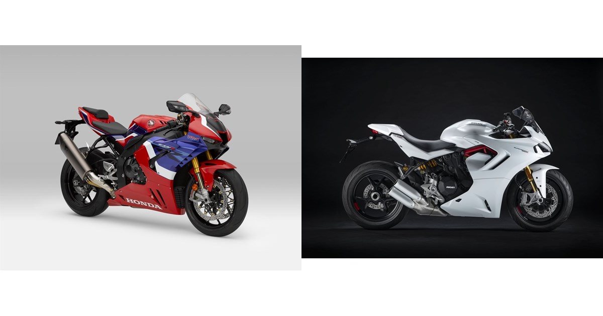 Motorrad Vergleich Honda CBR1000RR-R Fireblade SP 2021 vs. Ducati ...