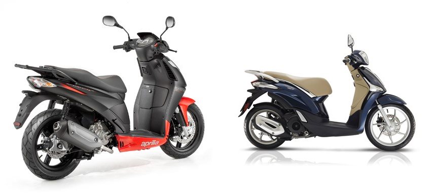 Motorrad Vergleich Aprilia Sportcity 125 Cube Special 2012 vs. Piaggio Liberty 125 IGET 4t 3V 2019