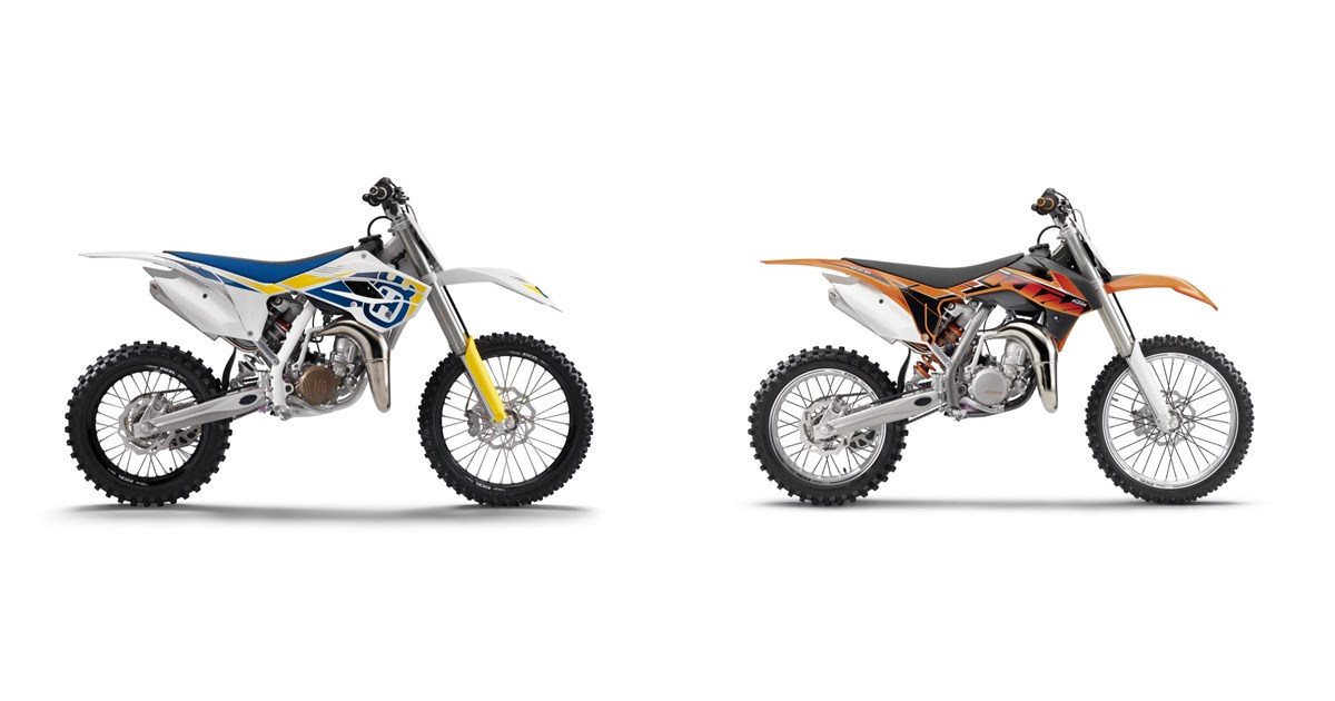 Motorrad Vergleich Husqvarna TC 85 2014 vs. KTM 85 SX 19/16 2014