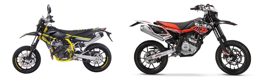 Motorrad Vergleich SWM SM 125 R 2022 vs. Beta RR Motard 125 4T LC 2011