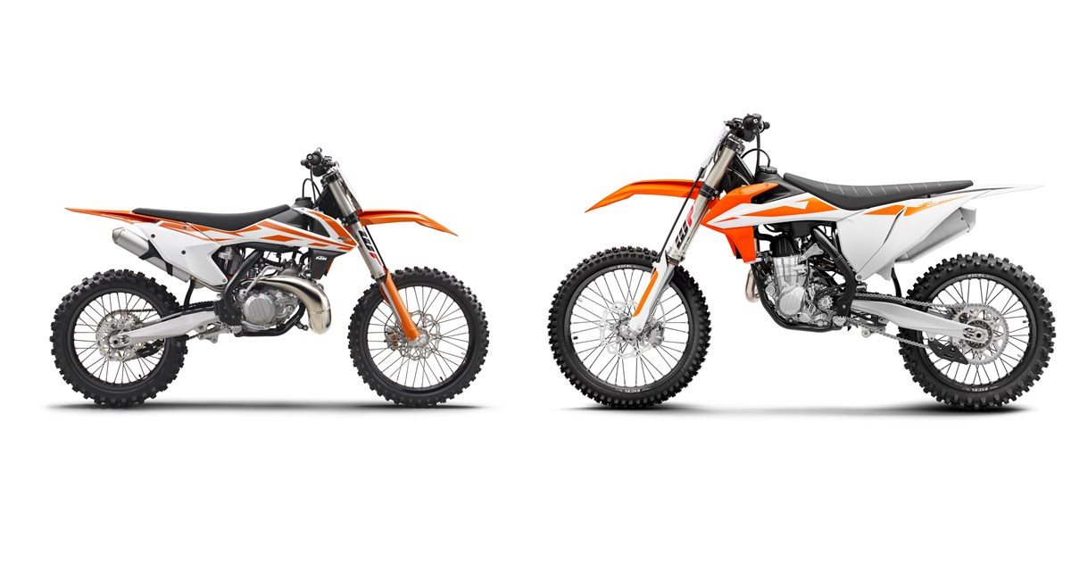 Motorrad Vergleich Ktm 250 Sx 2017 Vs Ktm 450 Sx F 2019