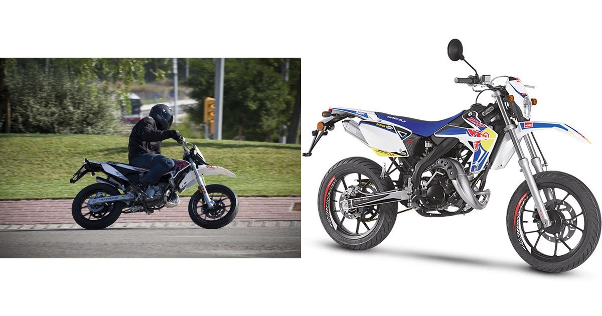Motorrad Vergleich Derbi Senda DRD Racing 50 SM 2019 vs. Rieju MRT Freejump 50 Supermoto 2017