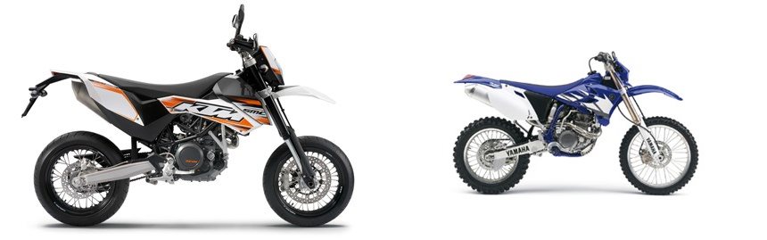 Motorrad Vergleich KTM 690 SMC 2011 vs. Yamaha WR450F 2007