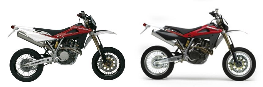 Motorrad Vergleich Husqvarna SM 450 R 2008 vs. Husqvarna SM 510R 2005