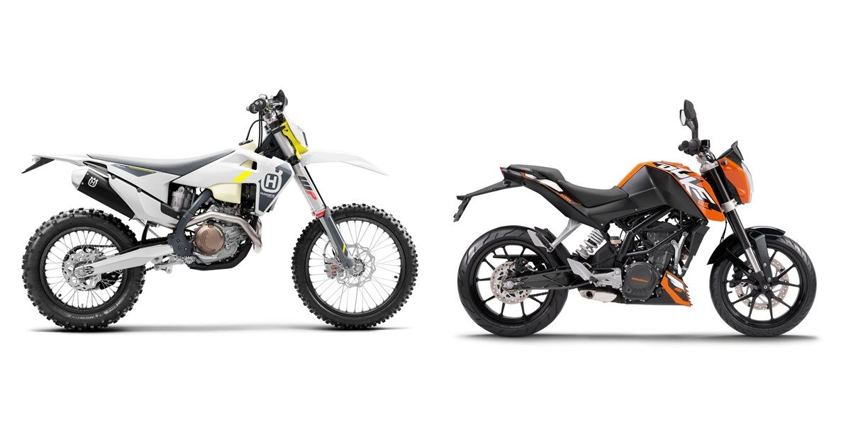 Motorrad Vergleich Husqvarna FE 501 2022 vs. KTM 125 Duke 2016